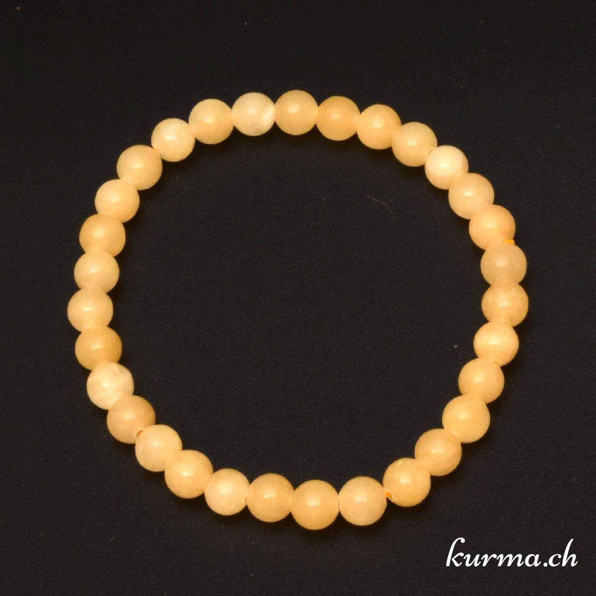 Bracelet pour la lithothérapie en Calcite jaune • Kûrma