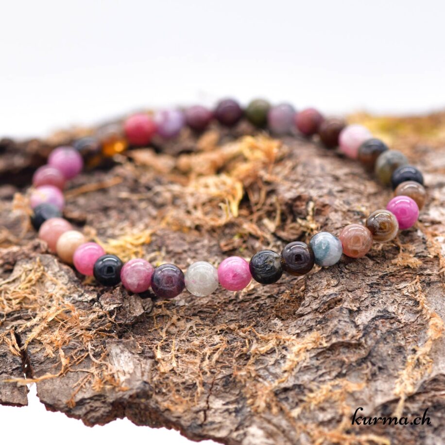 Bracelet Tourmaline multicolore 6mm • Lithothérapie • Kûrma