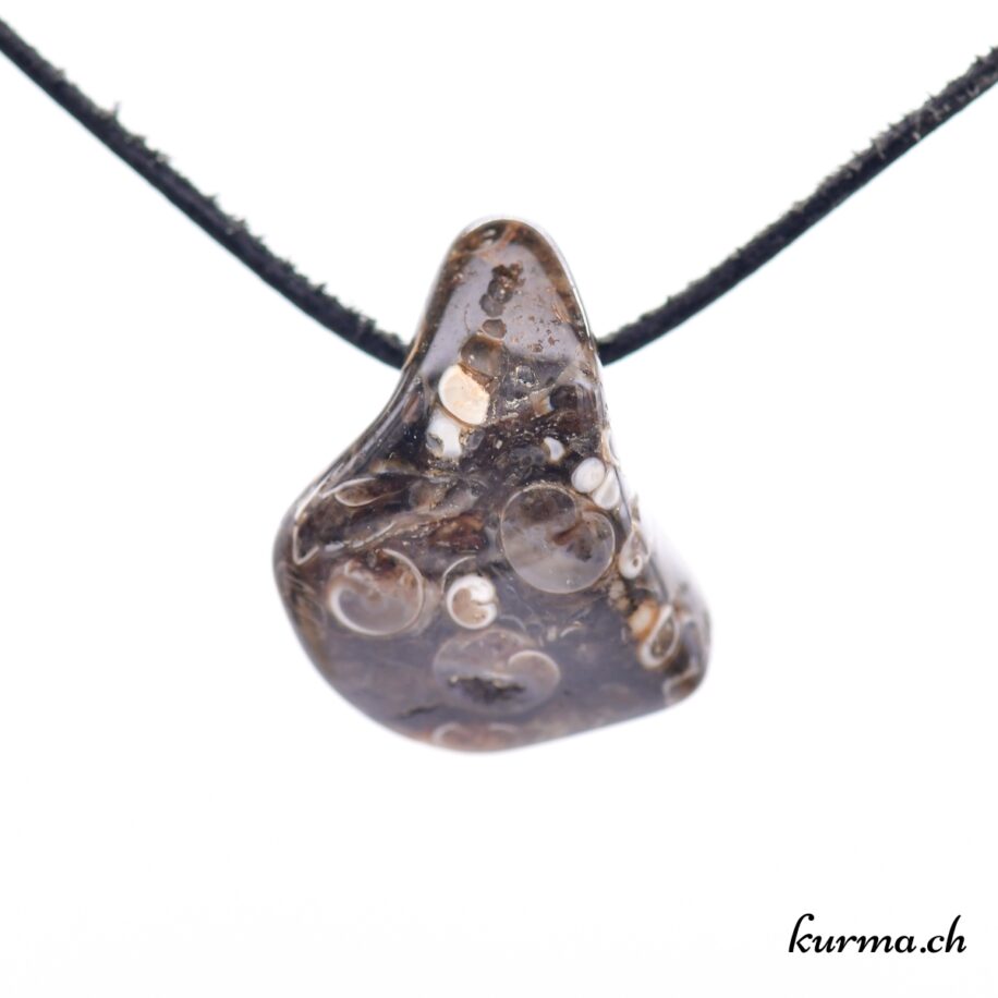 Agate turitelle - Bijou en pierre roulée - N°5901.1 • Kurma.ch