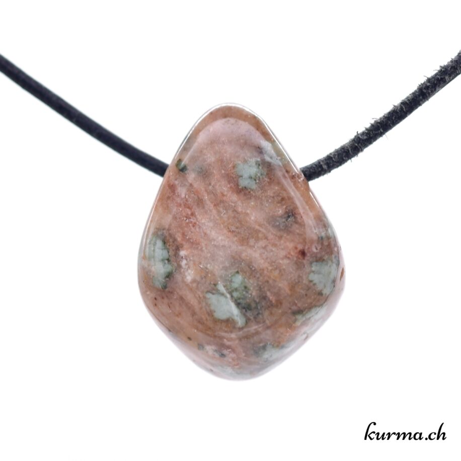 Nundérite - Épidote et Quartz bijou en pierre percée - N°10534.3 • Kurma.ch