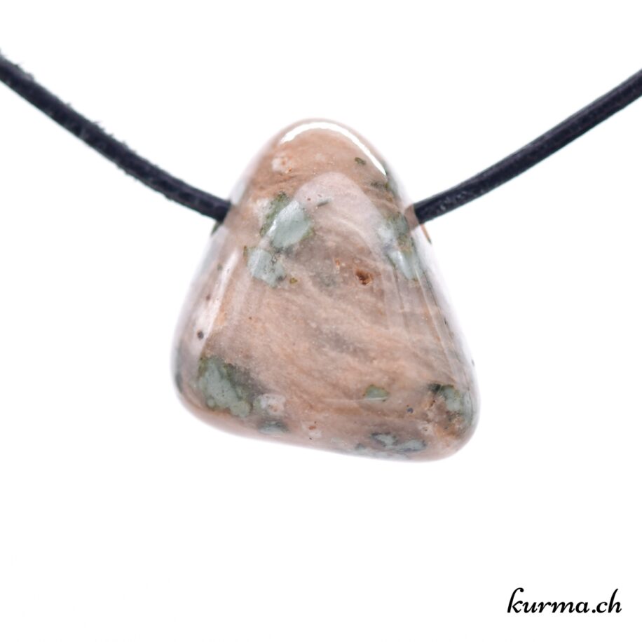 Nundérite - Épidote et Quartz bijou en pierre roulée - N°10534.4 • Kurma.ch