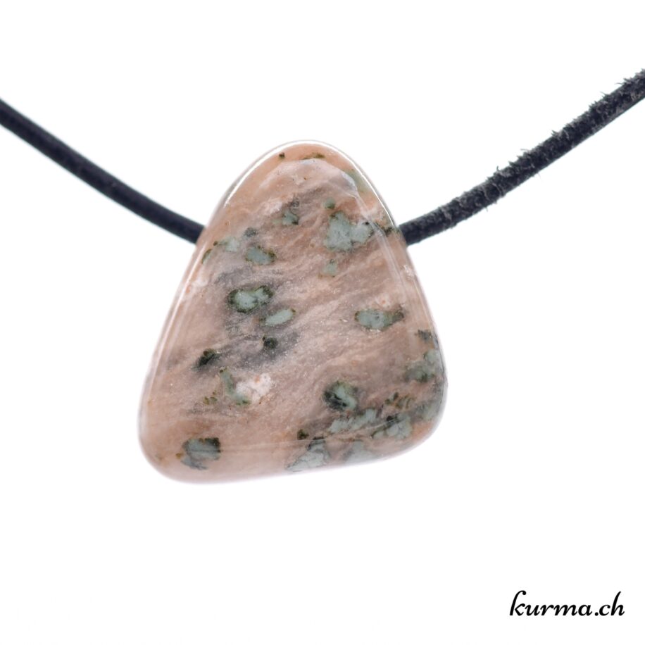 Nundérite - Épidote et Quartz bijou en pierre roulée - N°10534.4 • Kurma.ch