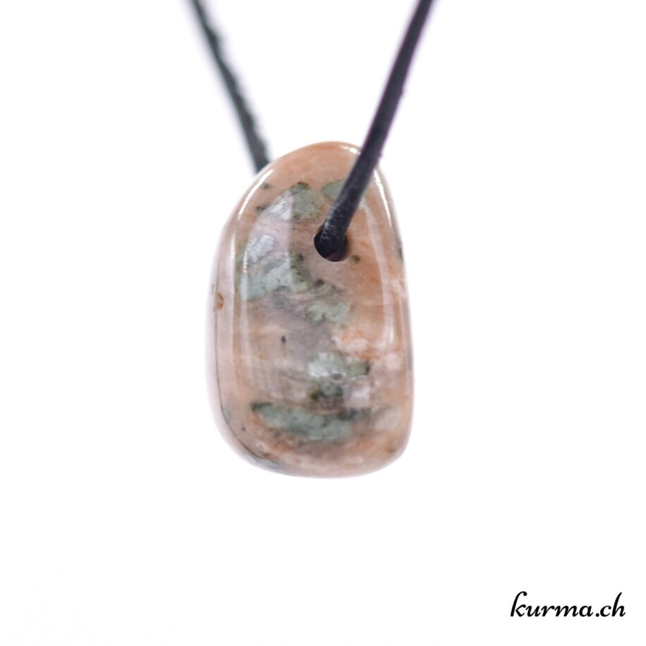Nundérite - Épidote et Quartz bijou en pierre roulée - N°10534.4 • Kurma.ch