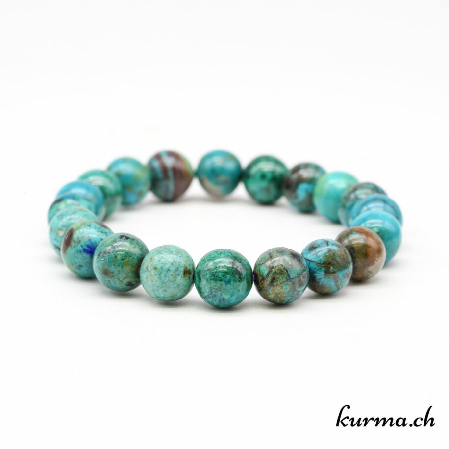 Bracelet Chrysocolle 10mm • Kûrma • Lithothérapie