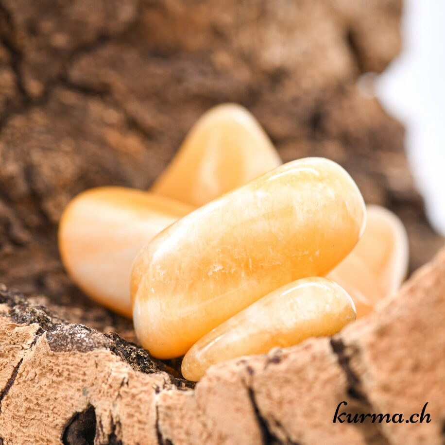 Bâton de massage Calcite jaune • Soin et lithothérapie