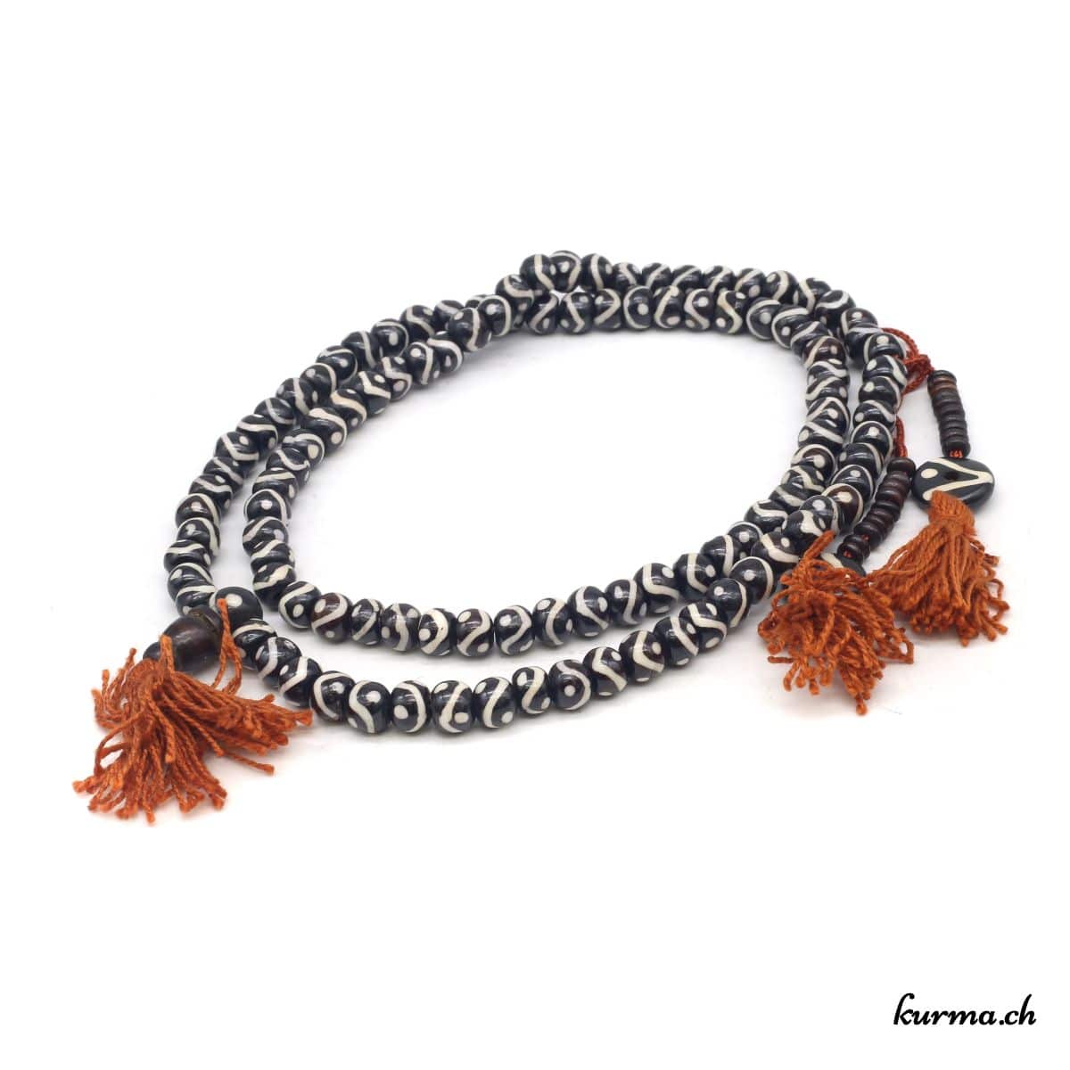 Mala en bois noir 8mm • Kurma.ch • Artisanat du Népal