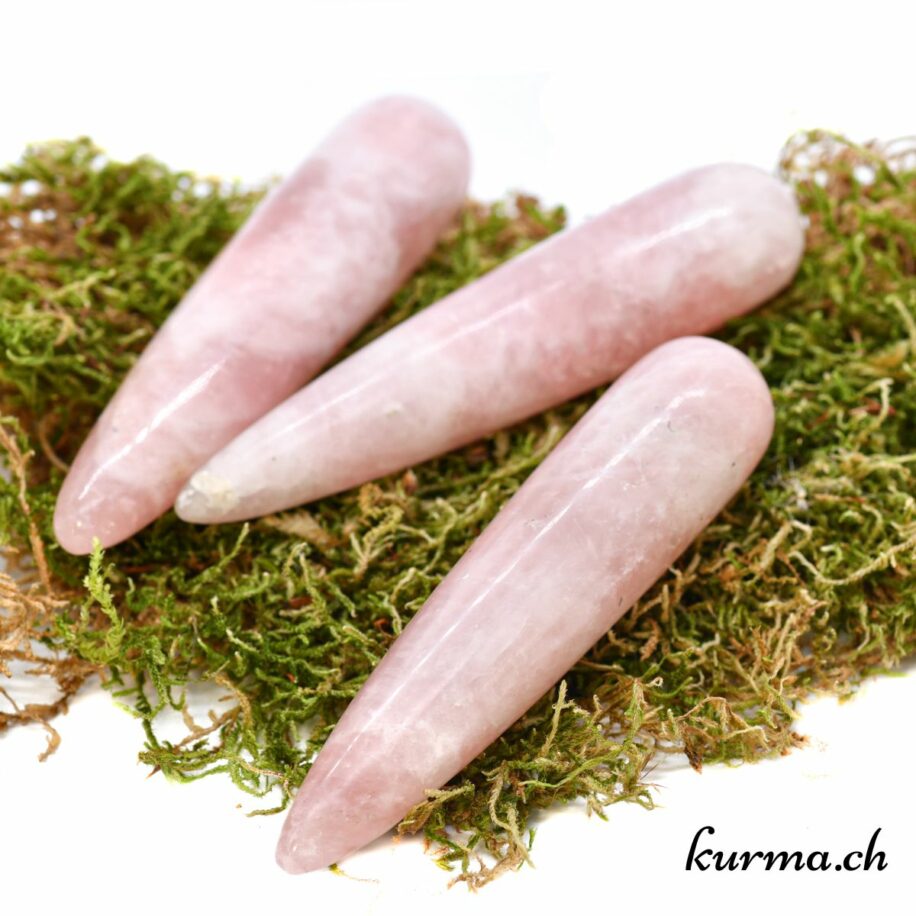 Assortiment pierres de massage en Quartz rose • Kurma.ch