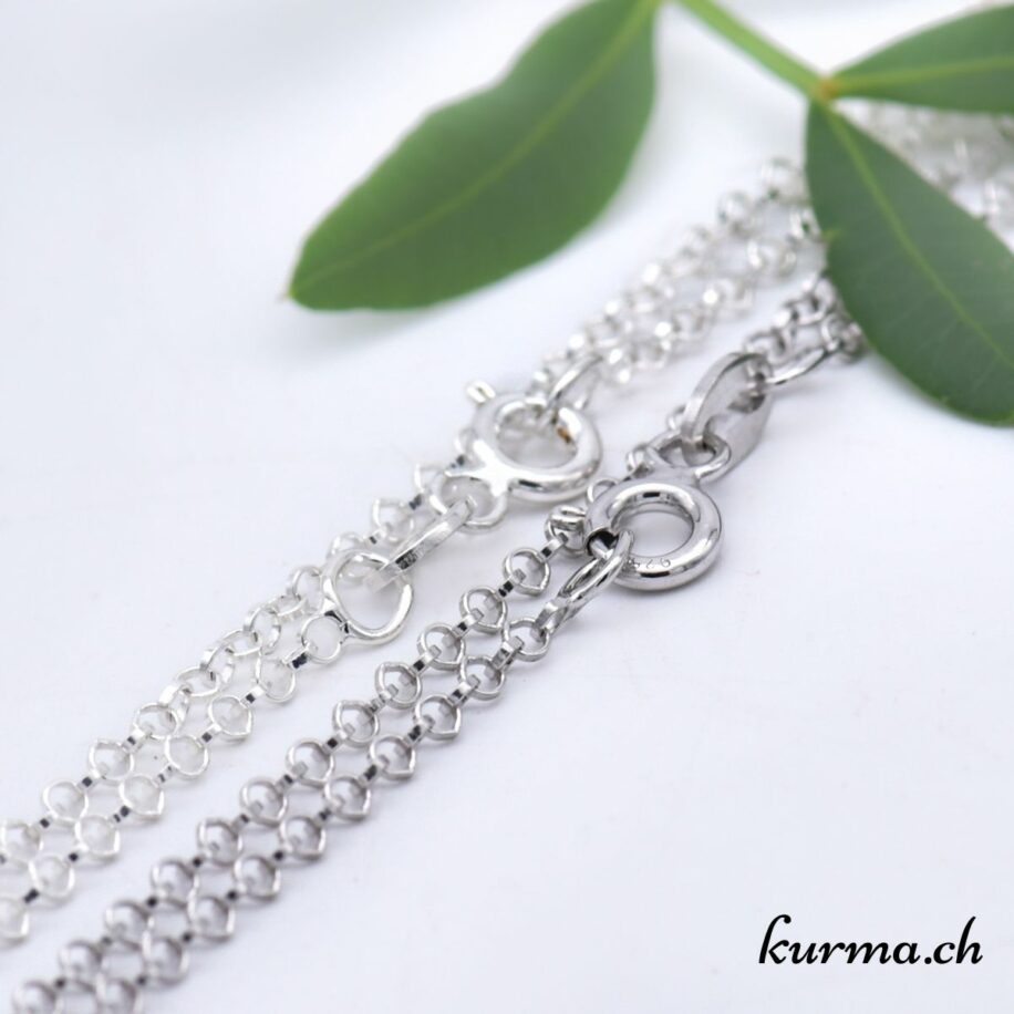 Chaîne Jaseron argent 925 • kurma.ch • Boutique éthique