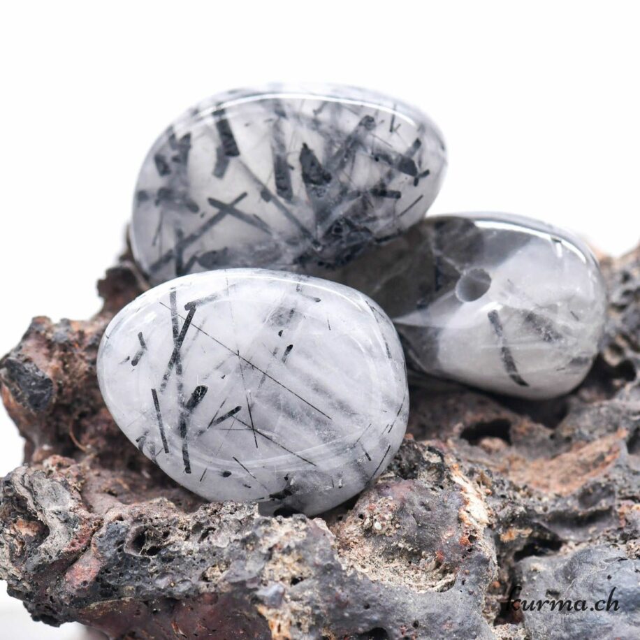 Bracelet en pierre de Quartz-Tourmaline 6mm • Kûrma