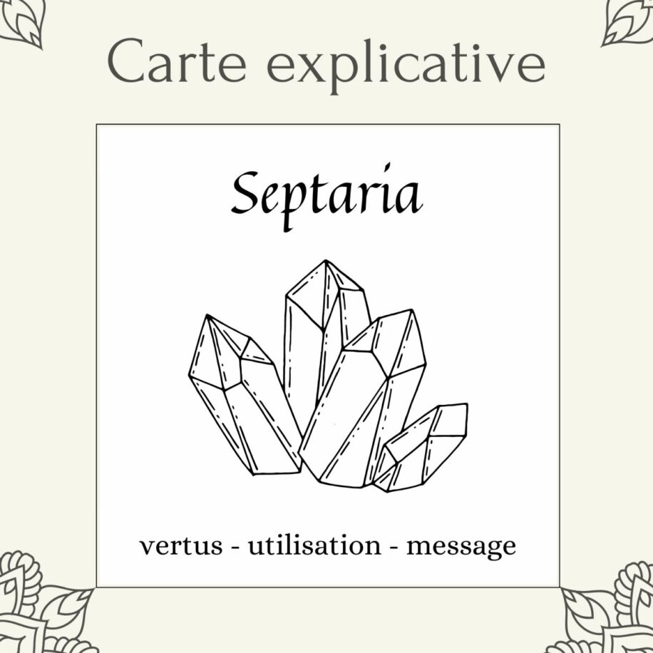Carte lithothérapie Septaria • Kurma.ch