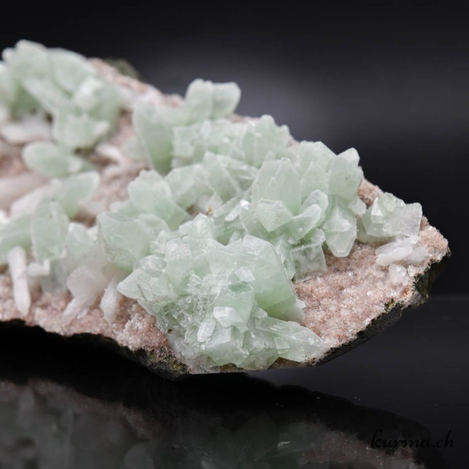 Apophyllite verte et Stilbite - Minéraux - 800gr - N°8013.1 • Kurma.ch