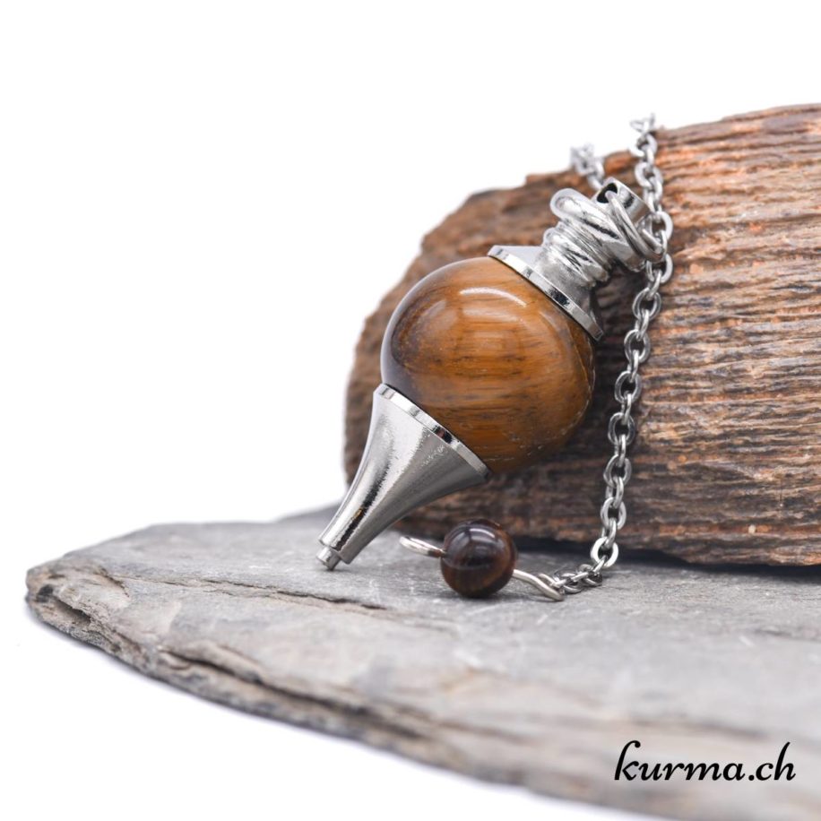 Pendule Oeil-de-tigre - Séphoroton - N°17459 • Kurma.ch