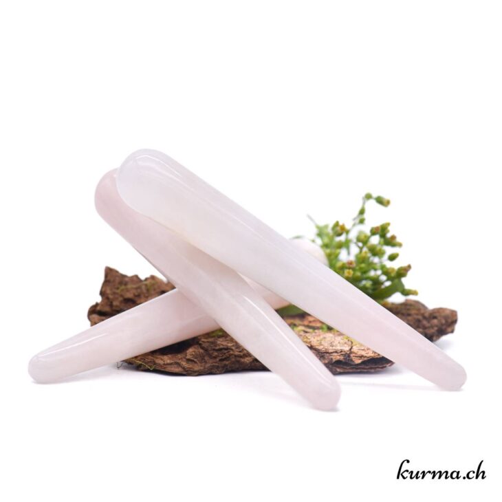 Assortiment pierres de massage en Quartz rose • Kurma.ch