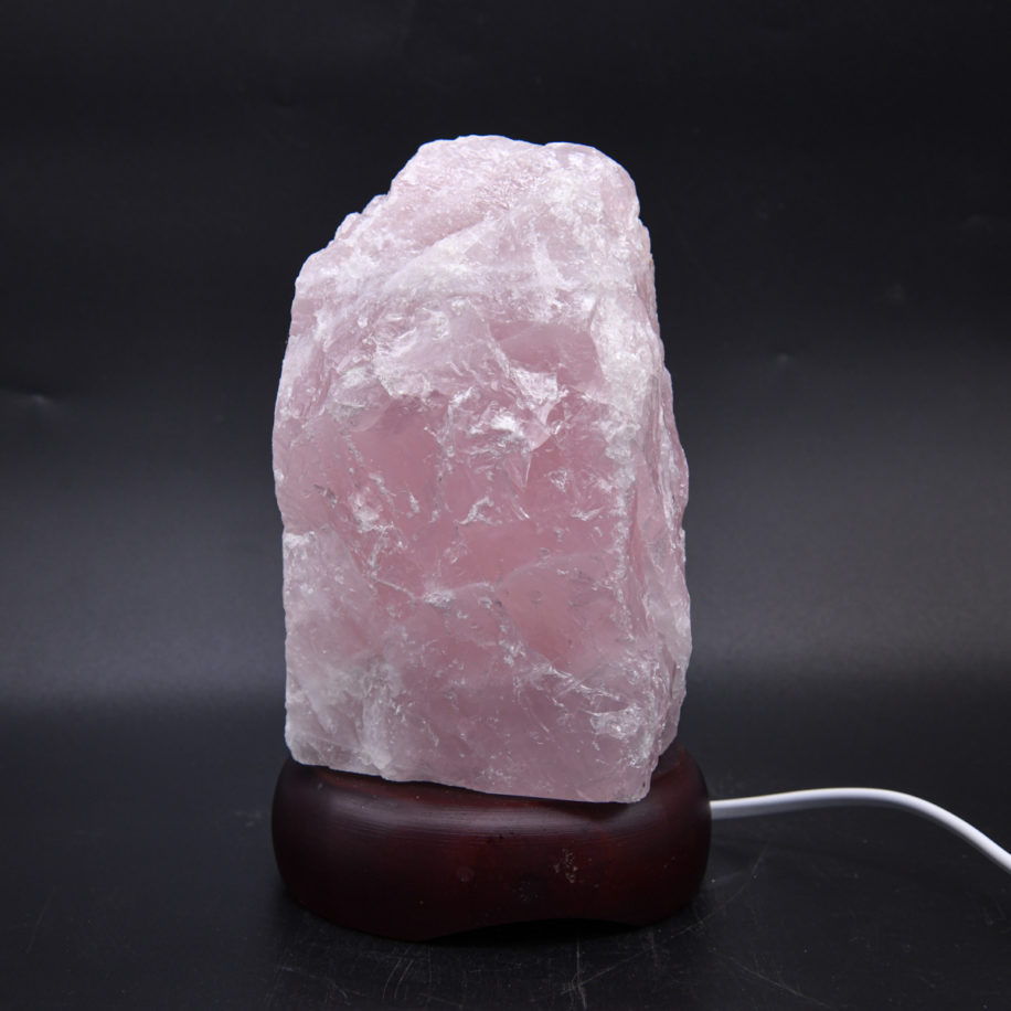 Lampe en Quartz rose 17-20cm - N°15638 • Kurma.ch