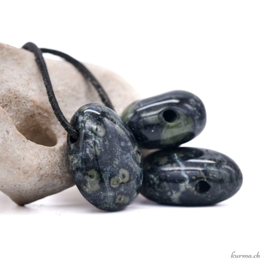 Eldarite Kambaba - Pendentif en pierre percée - N°8730 • Kurma.ch