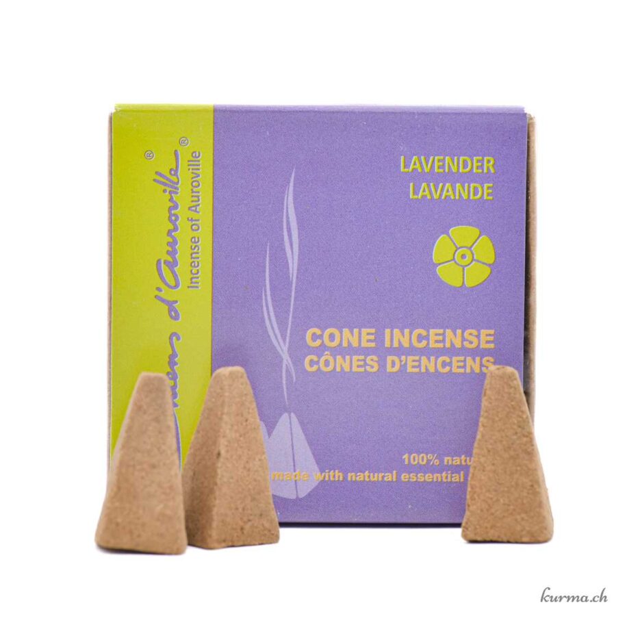 Encens en cône d’Auroville - Lavande - N°17766 • Kurma.ch