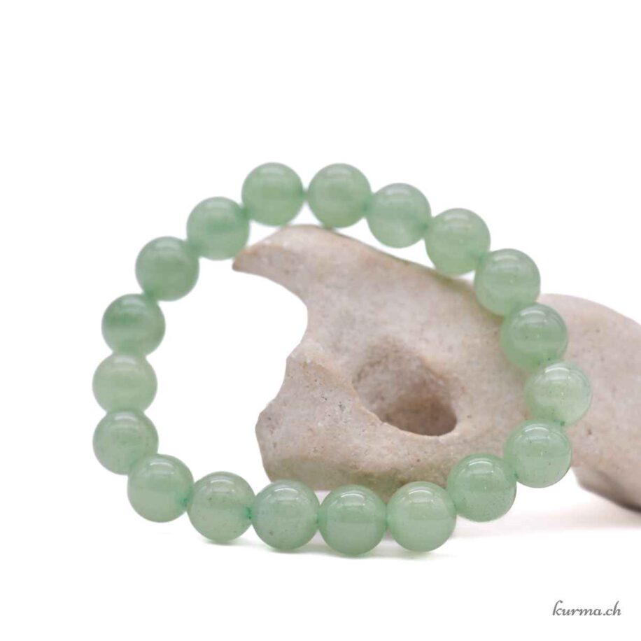 Bracelet Aventurine verte 10mm - N°17909 • Kurma.ch