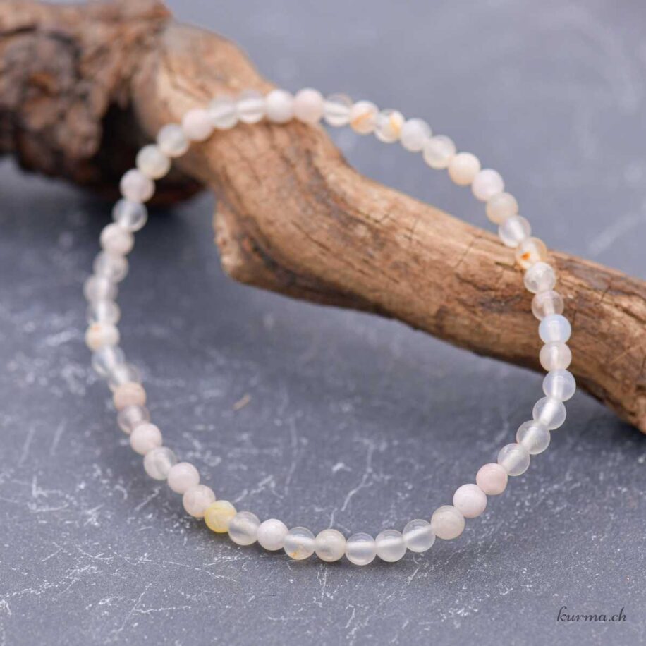 Cherry agate bracelet 3.5-4mm - No. 19040 • Kurma.ch