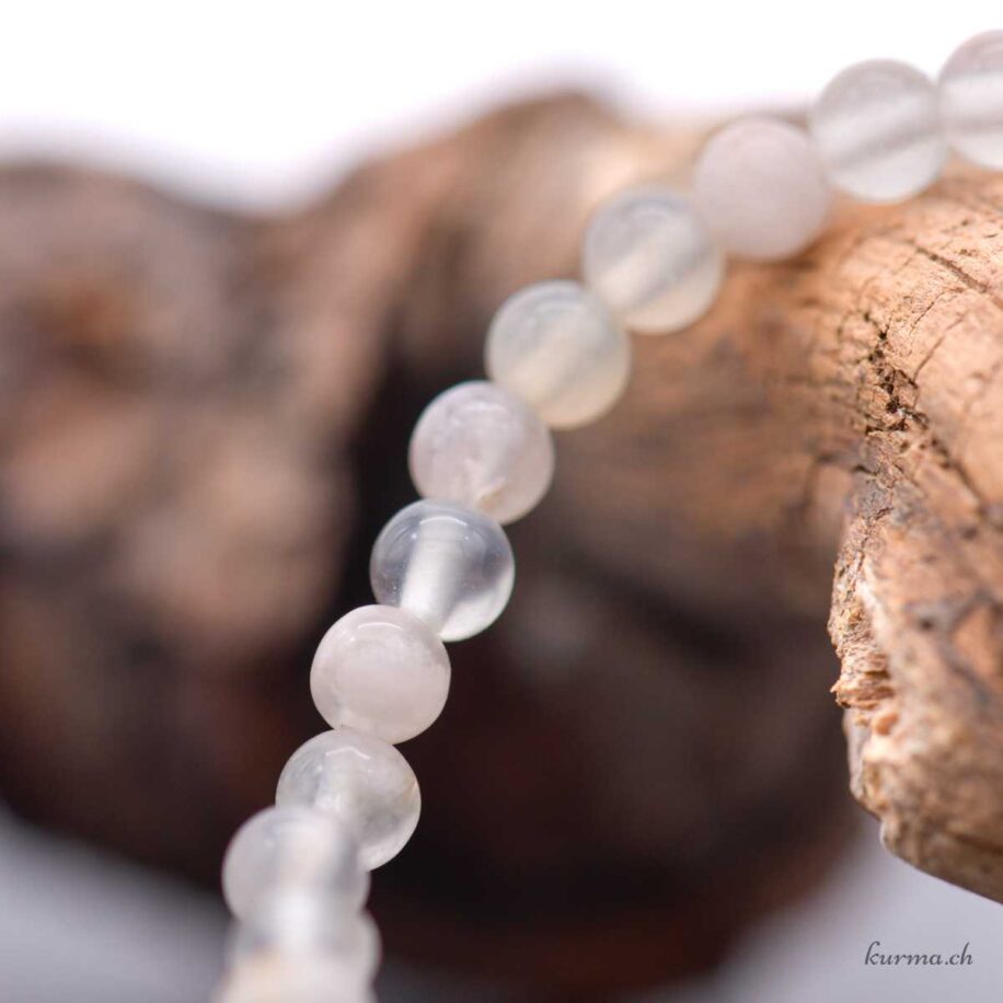 Cherry agate bracelet 3.5-4mm - No. 19040 • Kurma.ch