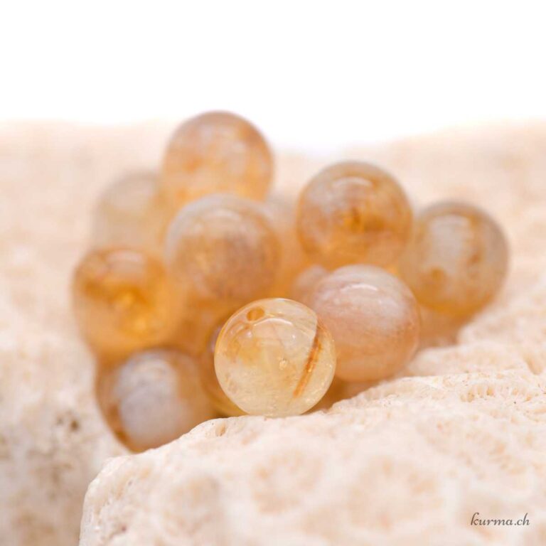 Citrin - Perlen 8 mm - Nr. 19234 • Kurma.ch