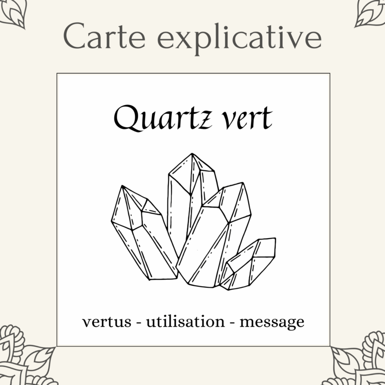 Green Quartz Lithotherapy Card