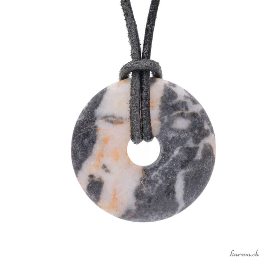 Zebra jasper - Donut pendant - 3cm - No. 19379 • Kurma.ch