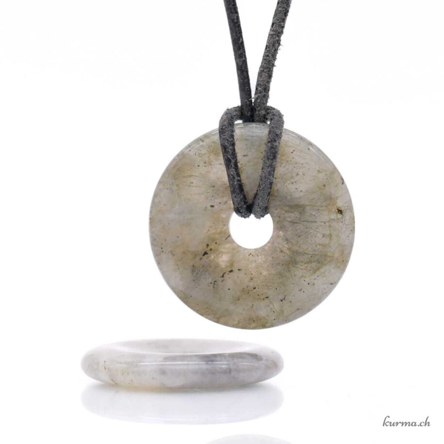 Labradorite - Donut Pendant - 3cm - No. 19376 • Kurma.ch